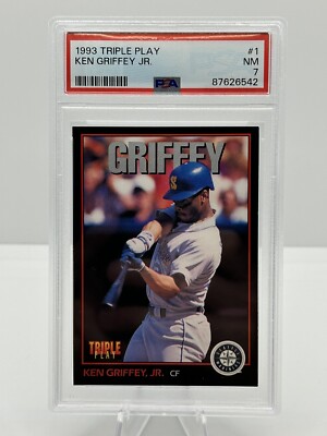 1993 Triple Play #1 Ken Griffey Jr HOF Seattle Mariners PSA 7 | eBay