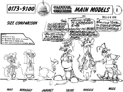 CAPITAL CRITTERS 99-PAGE SET OF MODEL SHEETS WITH MULTIPLE IMAGES | eBay
