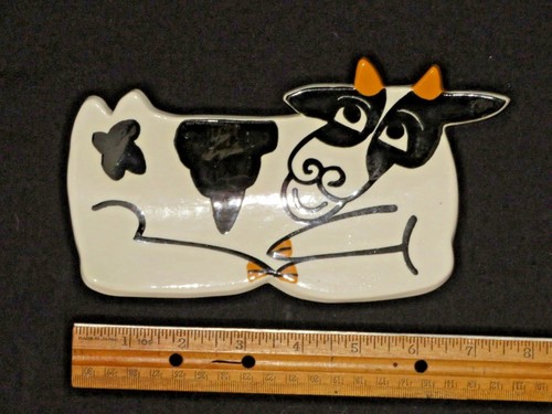 Black & White Cow - Art Deco Spoon Rest - Ceramic | eBay
