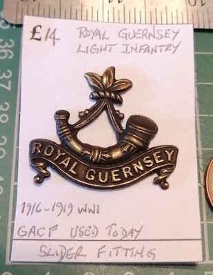 Royal Guernsey Light Infantry Cap Badge WW1. Used Today by Guernsey ACF ...