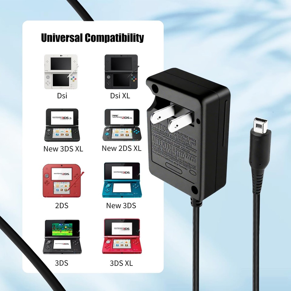 3DS Charger - Compatible with Nintendo 3DS, 3DS/DSi/2DS XL, 2DS, DSi ...