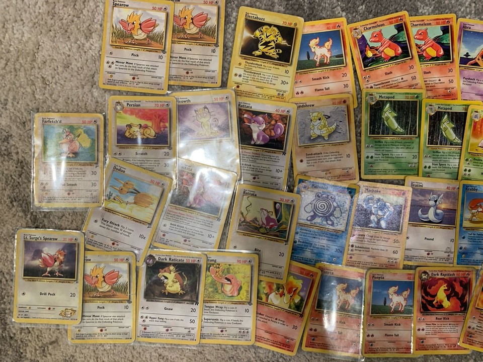 VINTAGE Pokemon TCG Lot 100+ MP-HP, Wizard Of The Coast, Some Rares ...