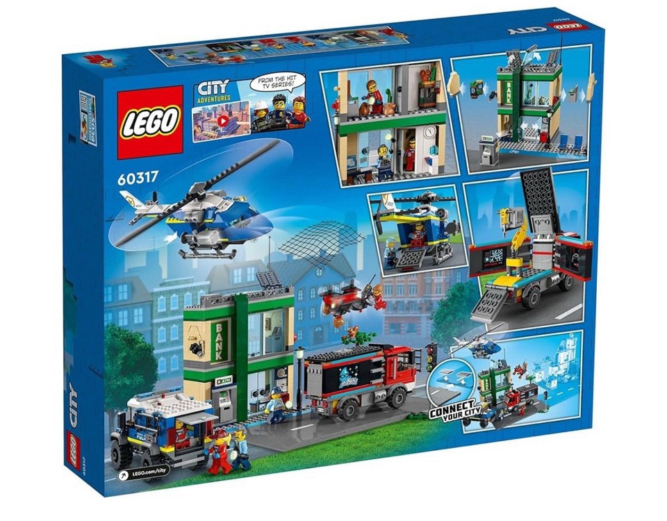 LEGO City 60317 Police Chase At The Bank Set with Toy Trucks NEW | eBay