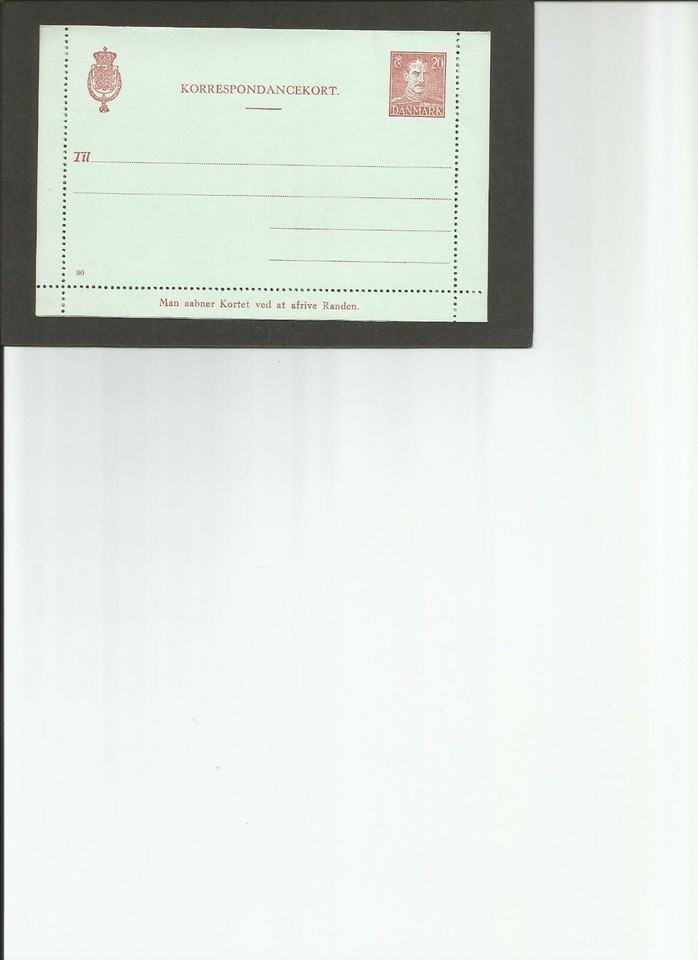 DENMARK LETTER CARD "A47 Design" UNUSED 20 ore value 1942 | eBay