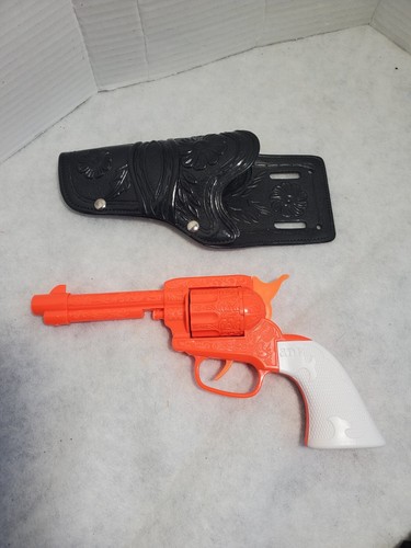 SDE Brand Wild West Cap Toy Gun Revolver Orange Plastic With Holster | eBay