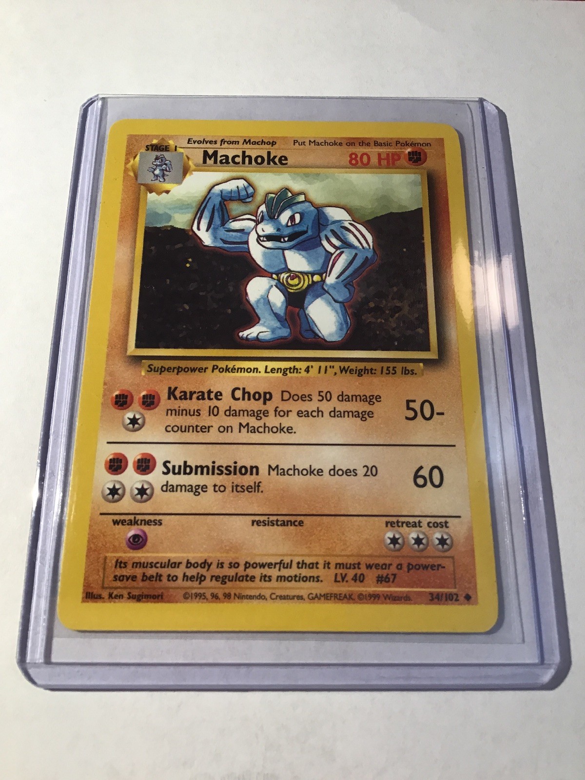 MACHOKE - Base Set - 34/102 - Uncommon - Pokemon Card - Unlimited ...
