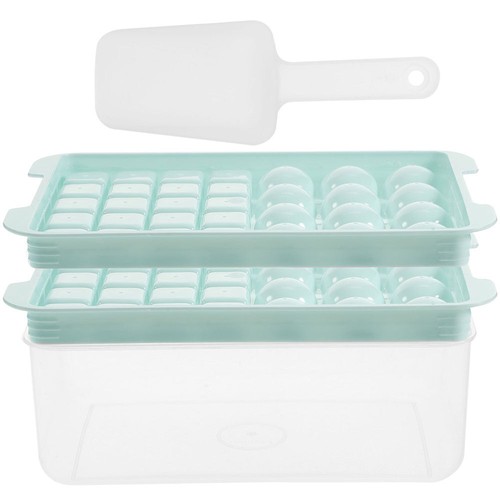 Round Ice Cube Tray Demoulding Portable Mold Plastic Cubes Reusable | eBay