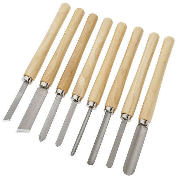 8pc Wood Lathe Chisel Set Turning Tools Woodworking Gouge Skew Parting ...