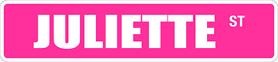 *Aluminum* Juliette 4" x 18" Metal Novelty Street Sign SS 2049 | eBay