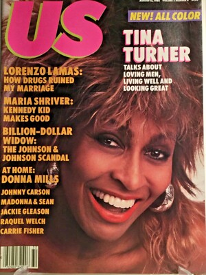 US Magazine (1985) Tina Turner, Madonna, Raquel Welch, Carrie Fisher ...