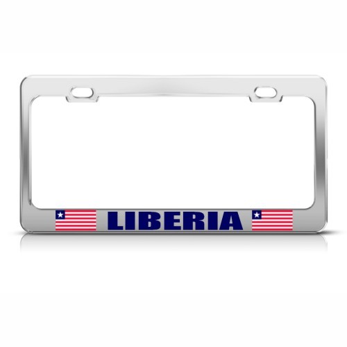 LIBERIA FLAG LIBERIAN COUNTRY Metal License Plate Frame Tag Holder | eBay