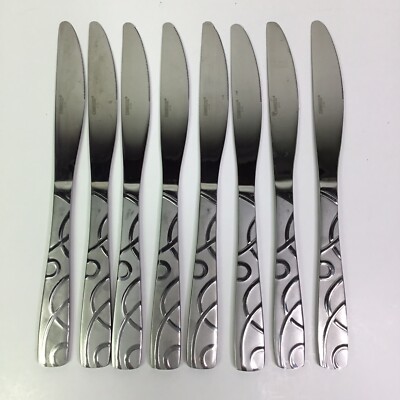 Cambridge Silversmiths Conquest Sand 8 Knives 9” Flatware Stainless | eBay