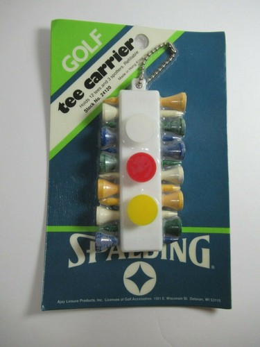 Vintage NOS 1980's Spalding Golf Tee Carrier Stock # 24120 12 Tees 3 ...