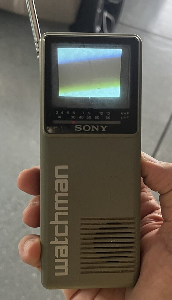 Vintage Sony Watchman Portable Handheld B&W TV Model FD-10A | eBay