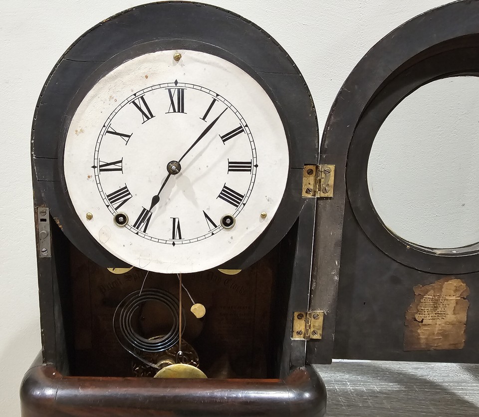 !RARE ANTIQUE WORKING! 1860s Seth Thomas Tudor 8 Day Mantel Clock ...