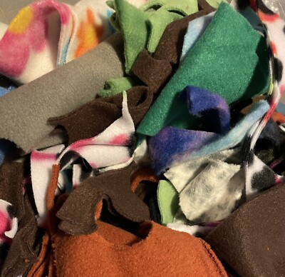 LOT FLEECE SMALL PIECES SNIPPITS SCRAPS FOR Miniatures FIBER ARTS ...