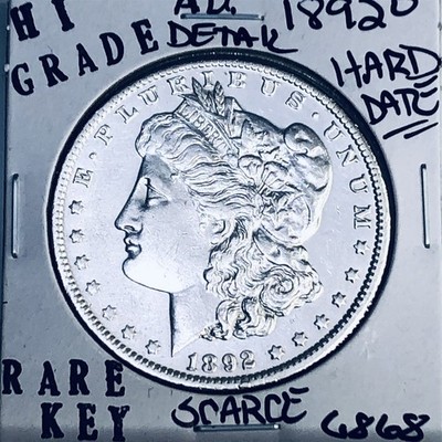 1892 O MORGAN SILVER DOLLAR HI GRADE GENUINE U.S. MINT RARE KEY COIN ...