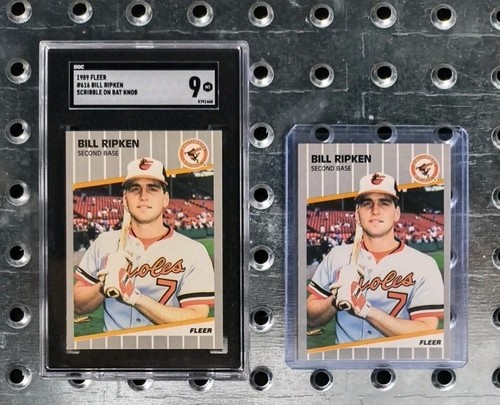 1989 Fleer Bill Ripken FF Error #616 RARE BLACK SCRIBBLE SGC 9 + Alt ...