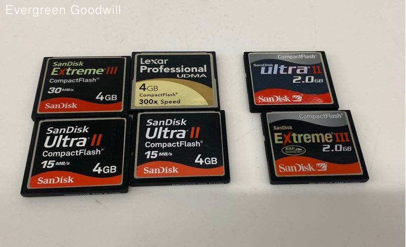 6 Compact Flash Memory Cards 2GB and 4GB | eBay