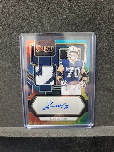 2023 Panini Select Zack Martin Tie-Dye Prizm Patch Auto #SM-ZM 19/25 ...