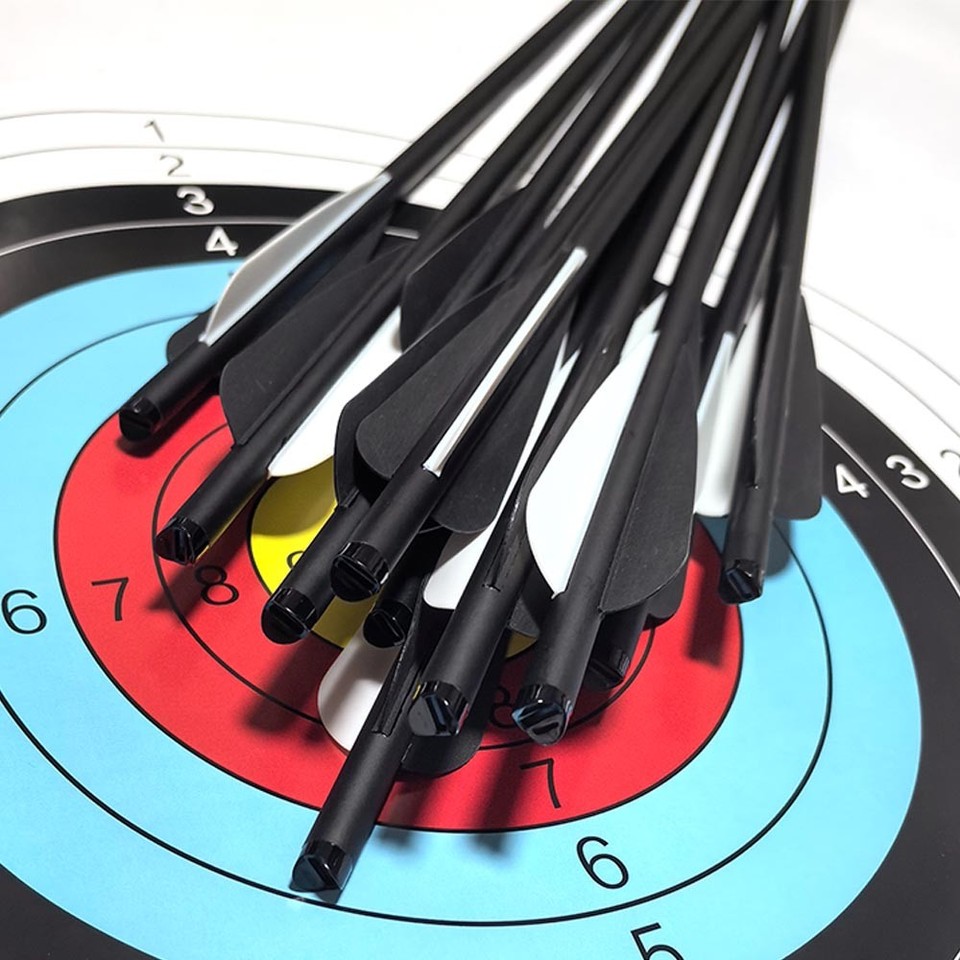 20" Carbon Crossbow Bolts Hunting Arrows OD 8.8mm Half Moon Nock ...