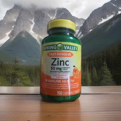 Spring Valley Zinc with Vitamin C 150 Ct | Fast Dissolve Chewable ...
