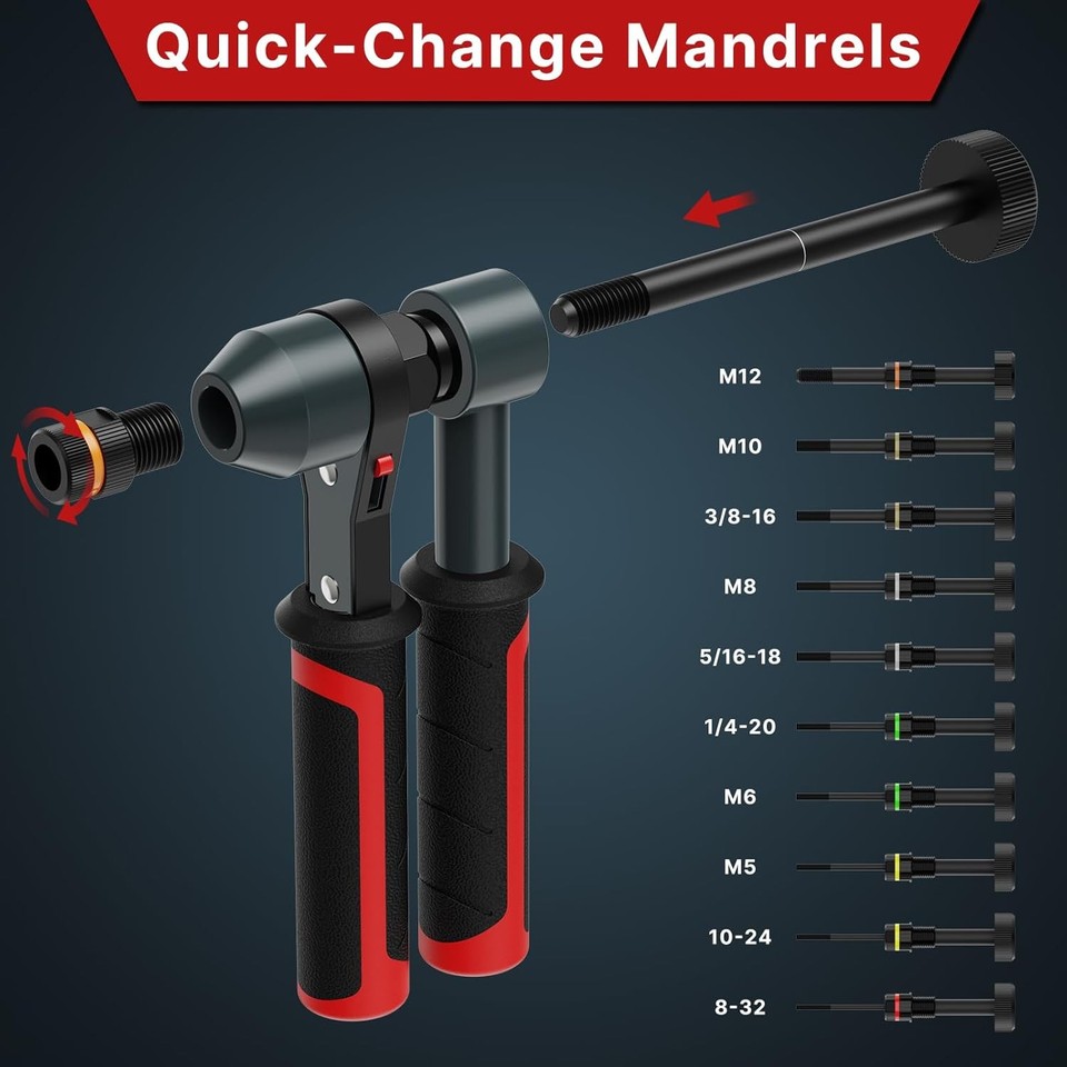 Rivet Nut Tool Kit, Rivnut Kit with 10 Metric and SAE black | eBay