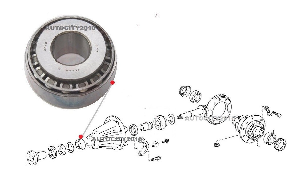 FOR TOYOTA HI-LUX KUN26 KUN25 1KDFTV 06>ON FRONT OUTER REAR DIFF PINION ...