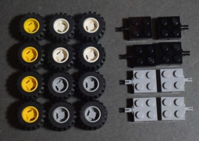 Lego 6014 87697 4 Wheels 4 Tyres Tires 4 Axles Select Colour | eBay UK