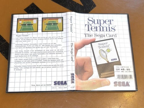 Sega Master System Card - Super Tennis EU Version - Top / MS Game | eBay