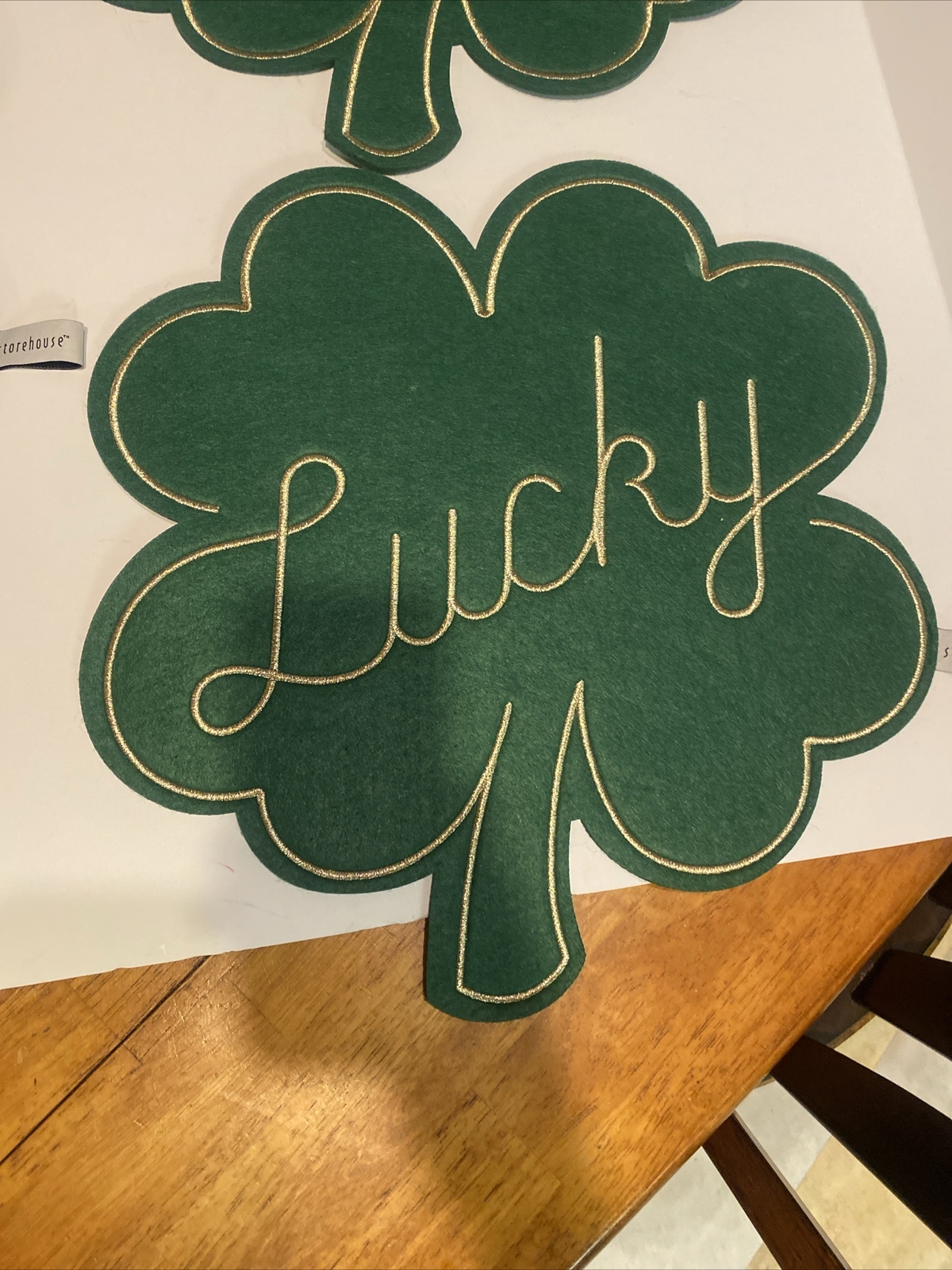 Storehouse ST. PATRICKS Set of 4 Lucky Shamrock Placemats 15” X 16” | eBay
