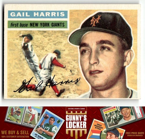 1956 Topps Gail Harris 91 New York Giants | eBay