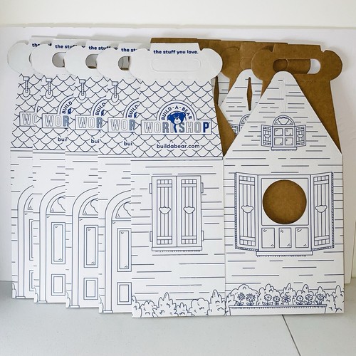 5 Build a Bear Empty Box CUB CONDO Carrying case cardboard box Lot of 5 ...