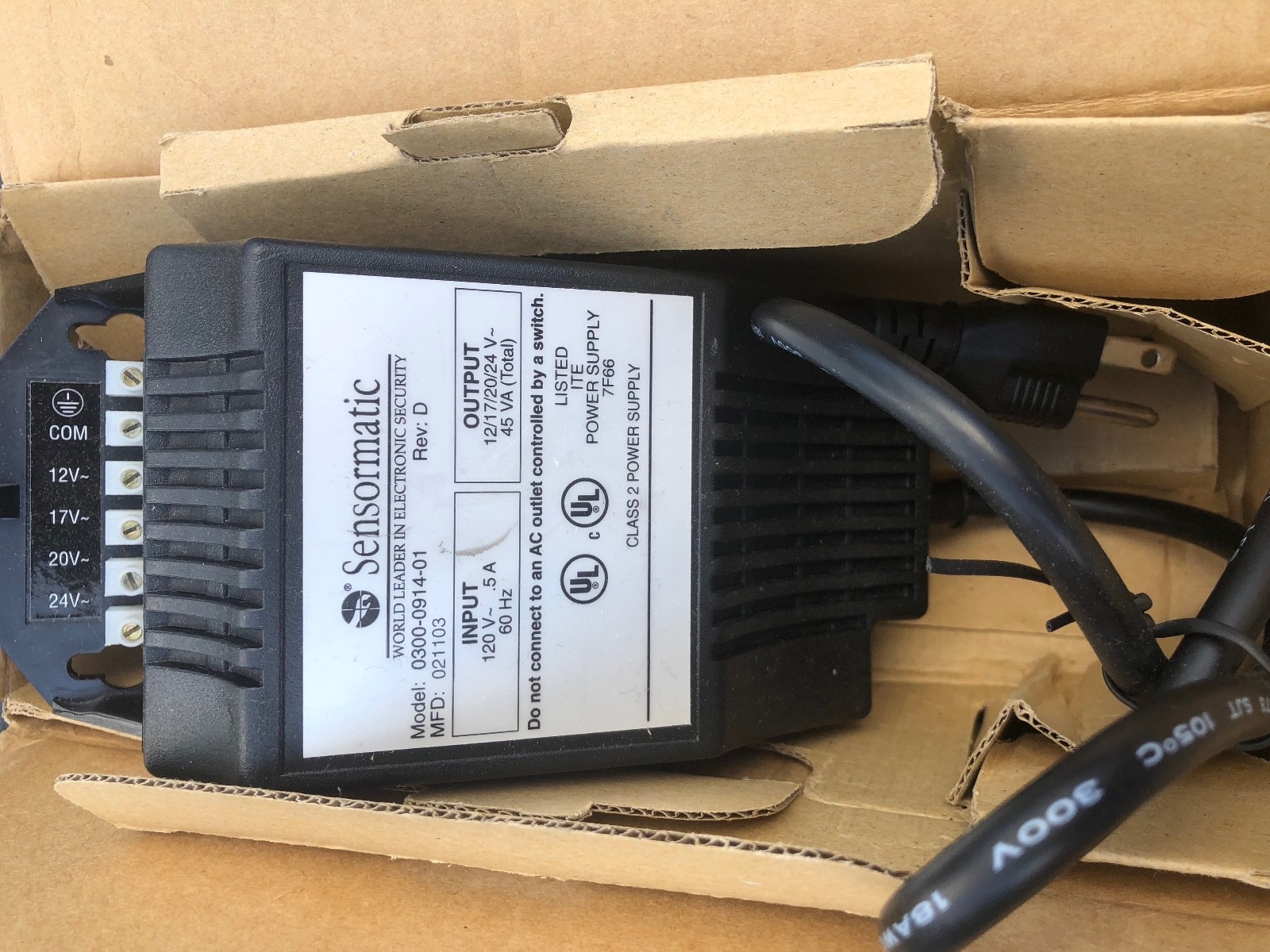 Sensormatic 0300-0914-01 Rev D Universal Transformer AC Power Supply | eBay