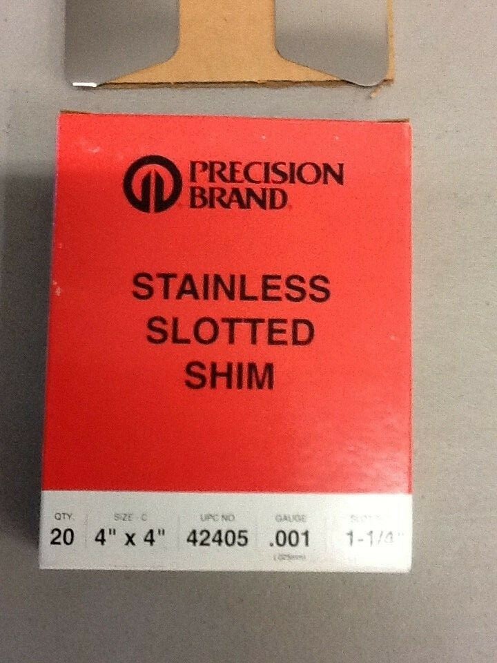 Stainless Slotted Shim Gauge .001 4"x4" Slot Size 1-1/4" | eBay