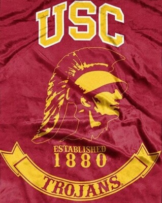 USC Trojans Plush 60" by 80" Twin Size Northwest Raschel Blanket - NCAA ...