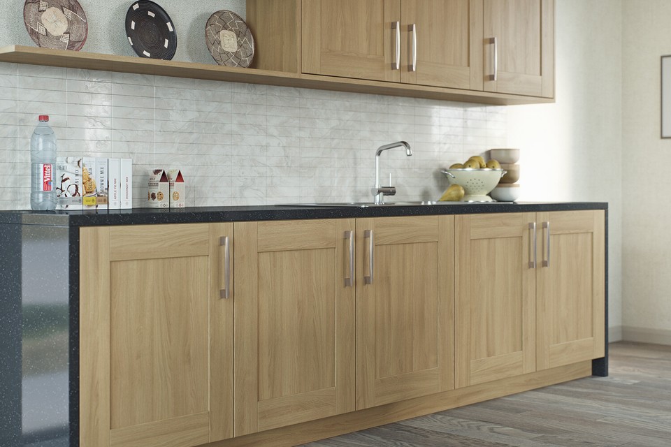 HPP Drawer Fronts larder doors clad on panels ALL SIZES VERTO SOLID OAK ...