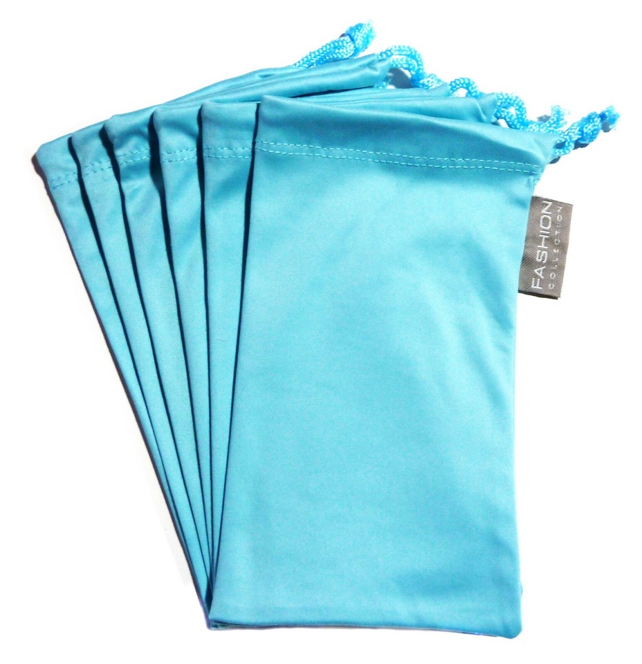 6 PCS Eyeglass Sunglass Microfiber Soft Cleaning Lens Cloth Pouch Case ...