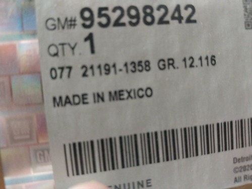 95298242 New Fender Trim Molding Moulding Rear Passenger Right Side ...