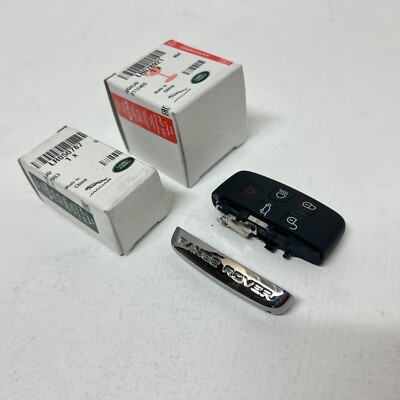 LAND ROVER KEY FOB COVER & CHROME END CAP RANGE EVOQUE RR SPORT ...
