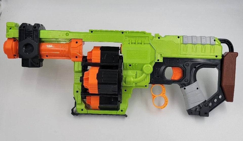 Nerf Zombie Strike Doominator Holds 24 Darts Zombie Blaster No Darts | eBay