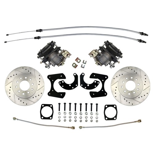 Ford Old Style Rear Disc Conversion Drilled and Slotted Rotors w/E ...