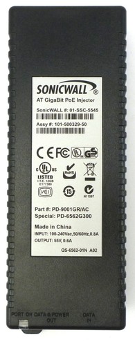 SONICWALL AT GIGABIT POE INJECTOR 1-PORT HIGH-POWER, 30W PER PORT PD ...