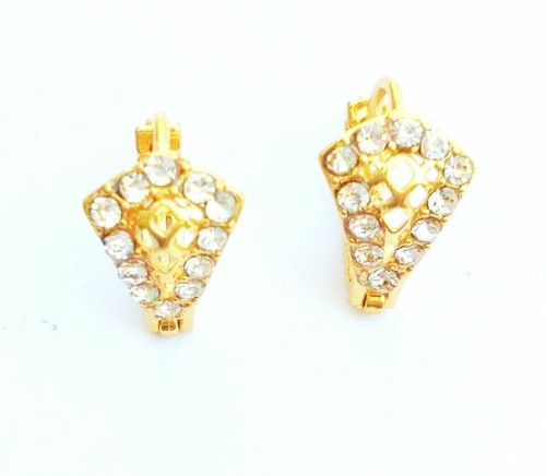 South Indian Tops Ethnic 22K Gold Plated Wedding Stud Earrings Women's ...