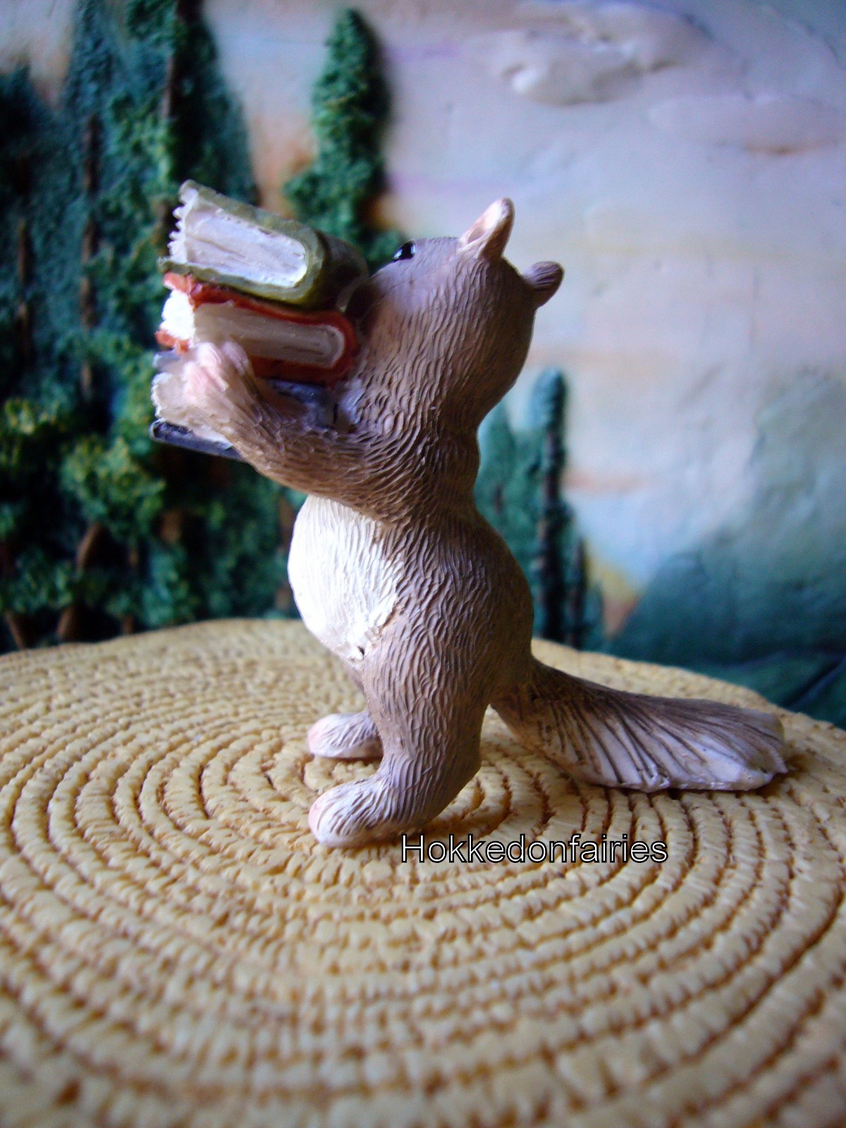 Little Squirrel Carrying Library Books TO 4620 Miniature Fairy Garden ...
