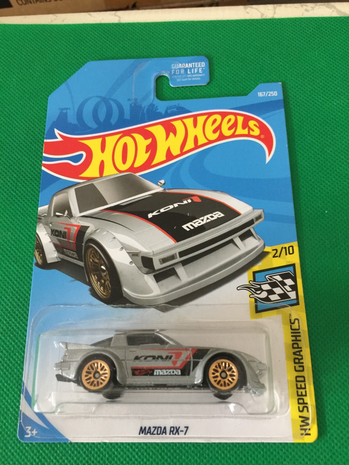 Hot Wheels Silver Koni Mazda RX-7, #167, HW Speed Graphics series. B72 ...