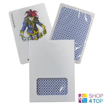 COPAG 4 CORNER REGULAR INDEX PLAYING 100% PLASTIC POKER CARDS BLUE ...