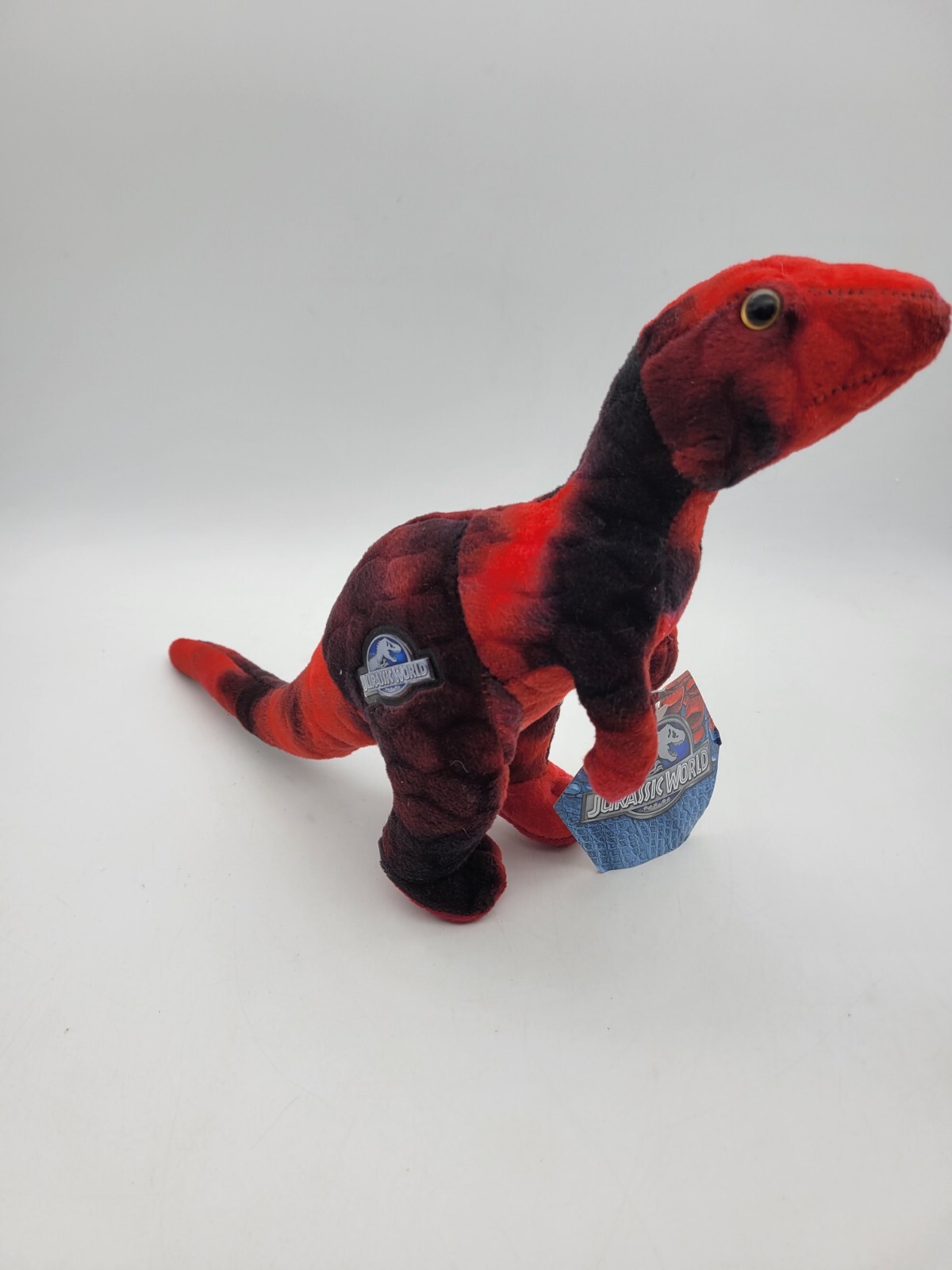 Jurassic World Dinosaur 8" Inch Plush Red and Black Raptor Velociraptor ...