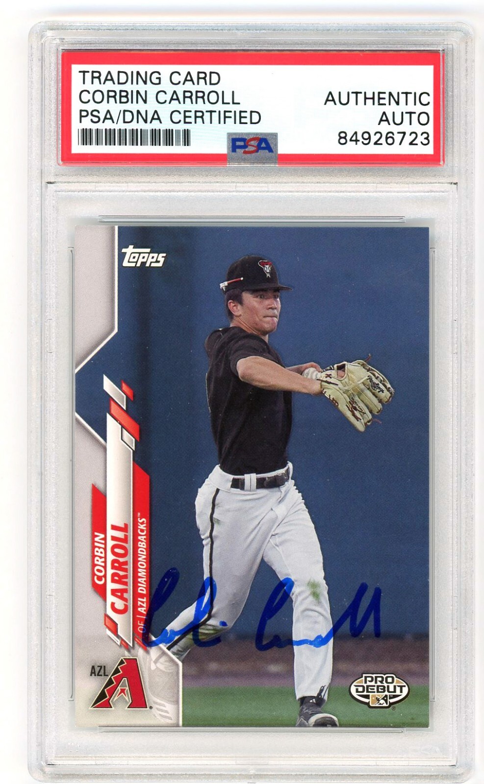 Corbin Carroll 2020 Topps Pro Debut PD-141 signed Auto PSA DNA ...