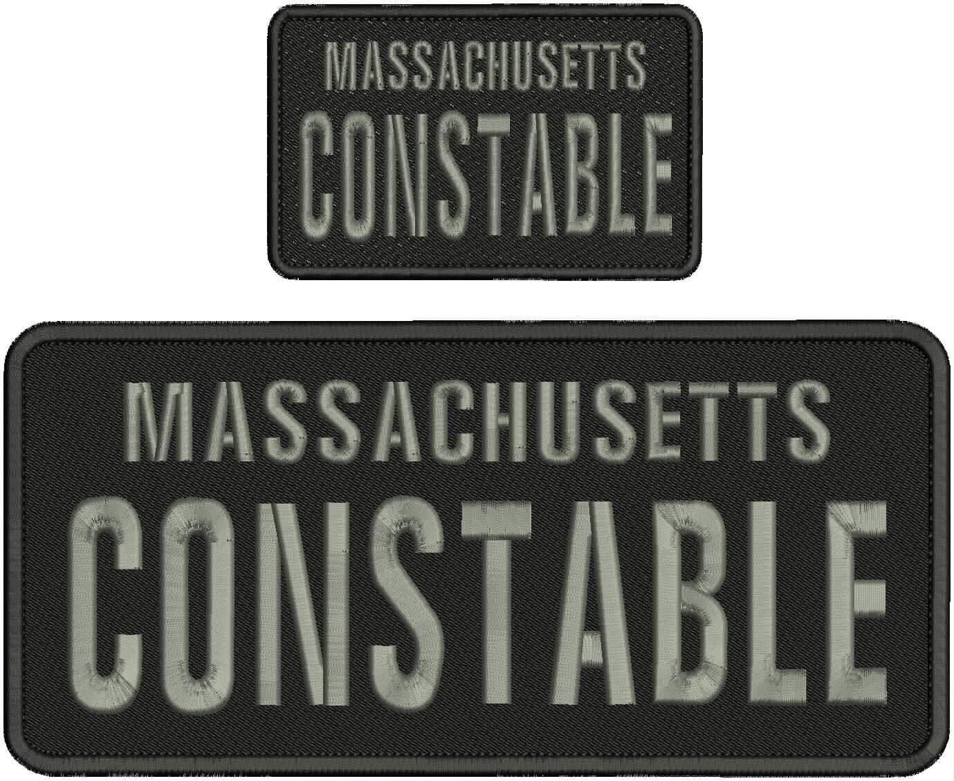 massachusetts constable embroidery patch 5x11 aand 3x5 hook on back | eBay